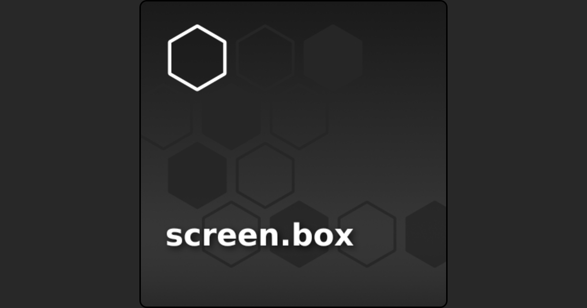 screen.box - Profile | .box
